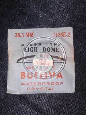 Bulova Press Type High Dome Watch Crystal 28.5MM 1126E-2 NOS | eBay