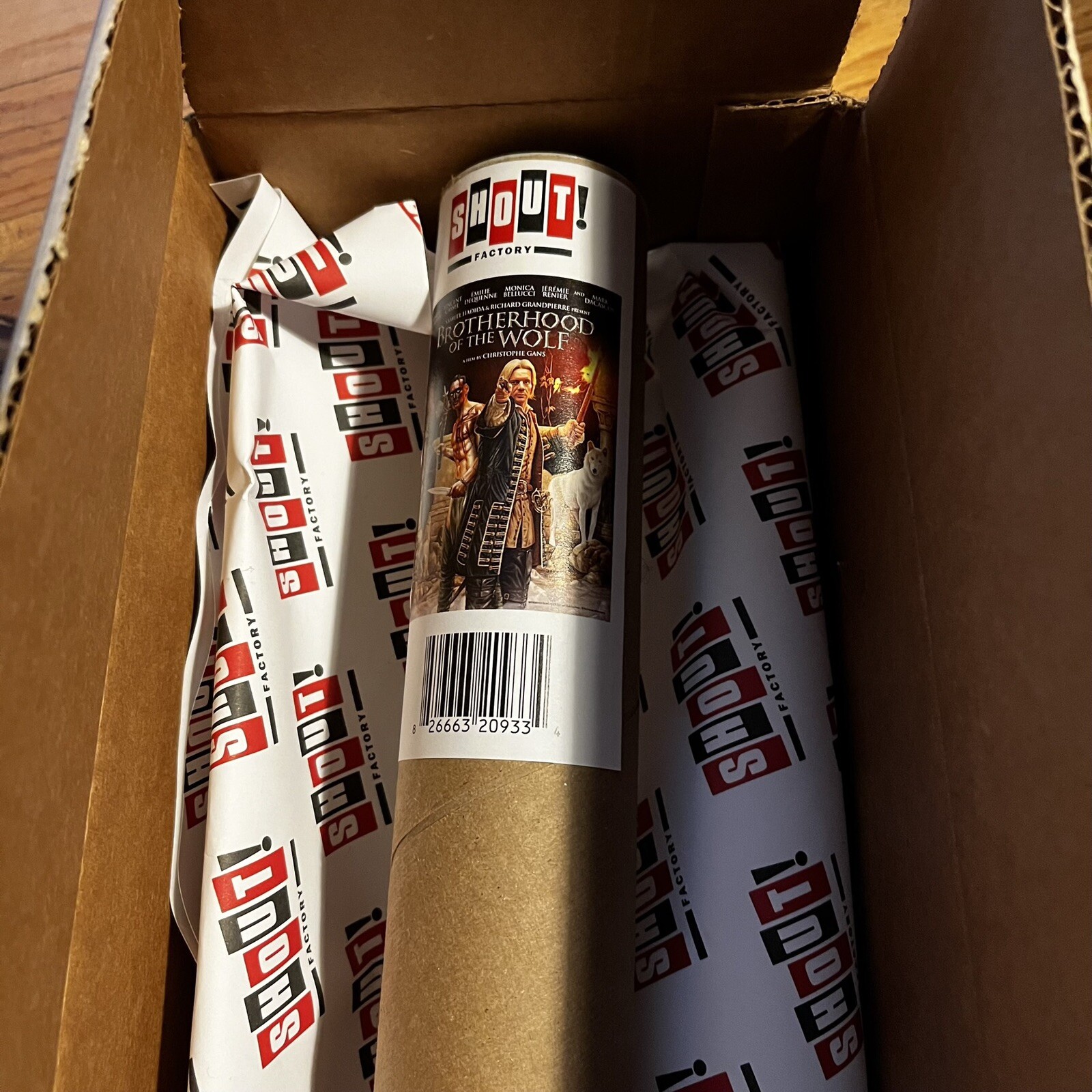 NEW! Brotherhood of the Wolf Shout Scream Factory Poster LIMITED rolled ...