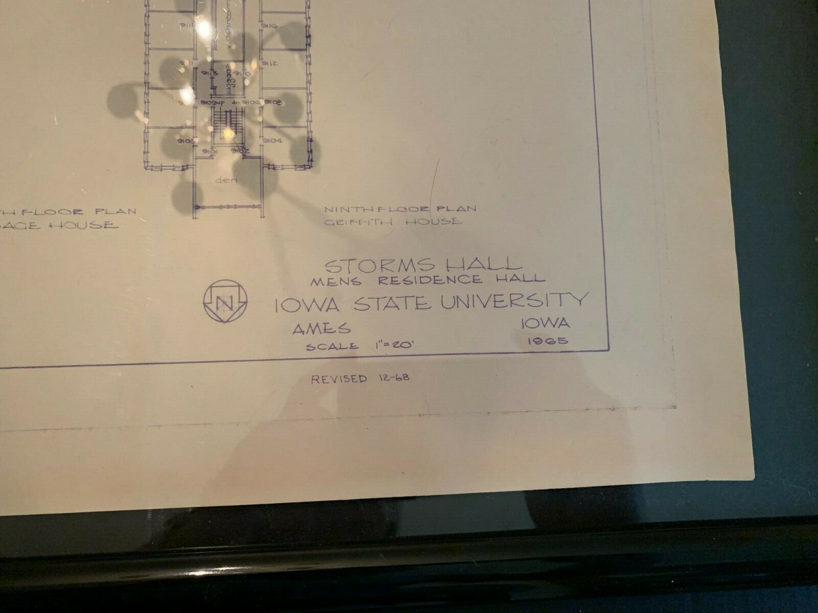 1968 ISU Iowa State University Storms Hall Architecture Blueprint C | eBay