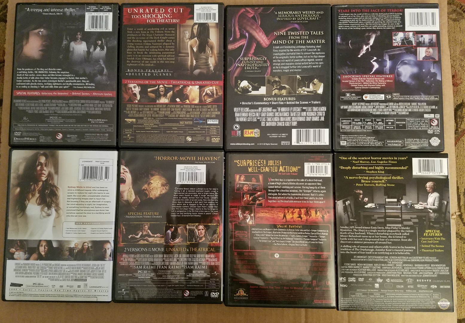 8 Horror Movie Lot | eBay