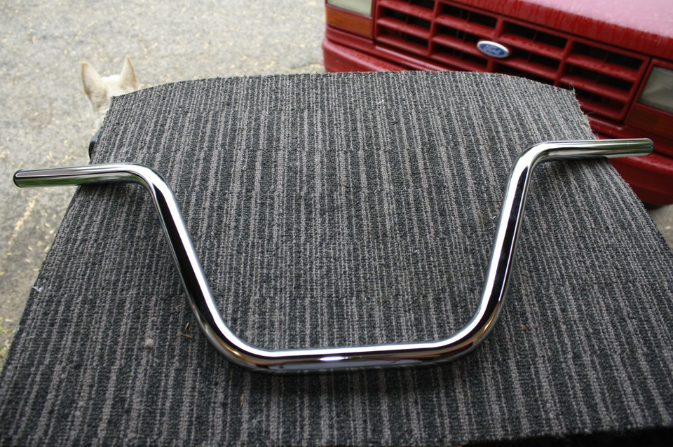 7" MINI Apehangers CHROME 7/8" mini apes ape hanger bars 22mm ...