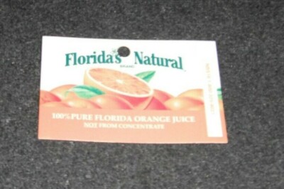 Florida's Natural Orange Juice Vending Machine Label Refrigerator ...