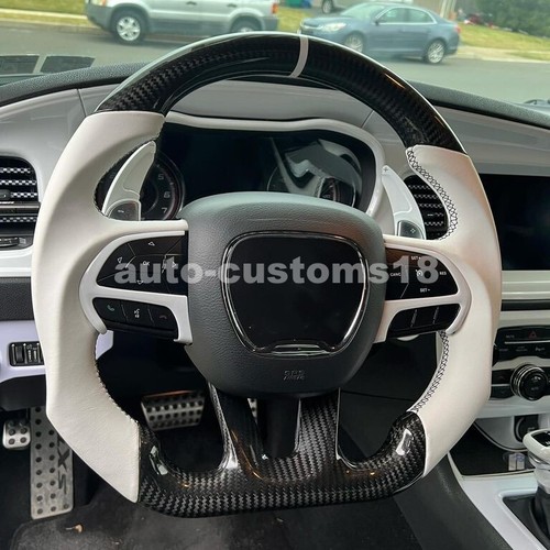 Black Carbon Fiber Steering Wheel For charger challenger hellcat ...
