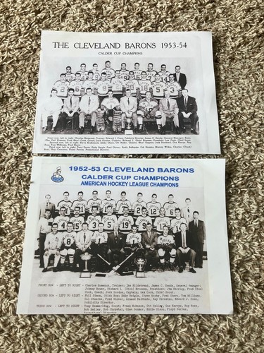 Cleveland Barons AHL Hockey 2 Team Photos 1952-53 / 1953-54 Arena ...