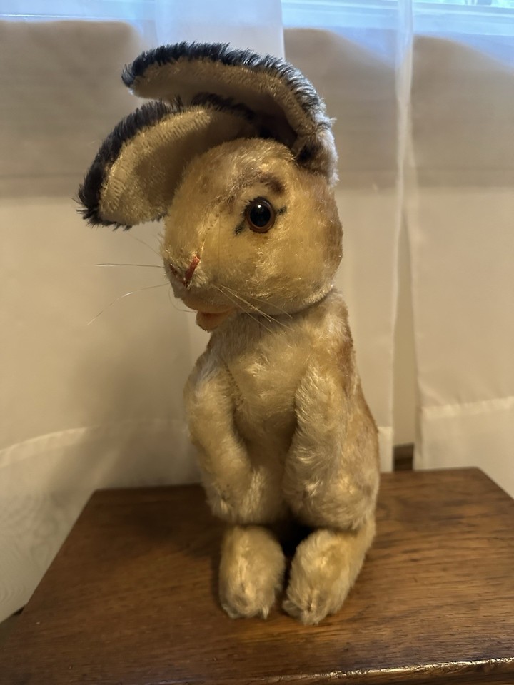 Steiff Bunny Rabbit Manni 1960s Vintage Mohair Made In Germany 11 Inch ...