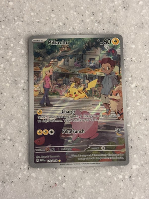 Pikachu 173/165 Scarlet & Violet 151 Illustration Rare Full Art Pokemon ...