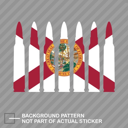 Florida Flag Bullet Ammo Sticker Decal Vinyl FL .223 5.56mm 2a 2nd gun ...