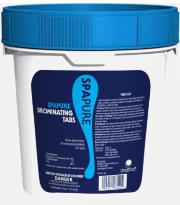 SpaPure Brominating Tabs (4 lb) Bromine Tablets for Hot Tubs Spas ...