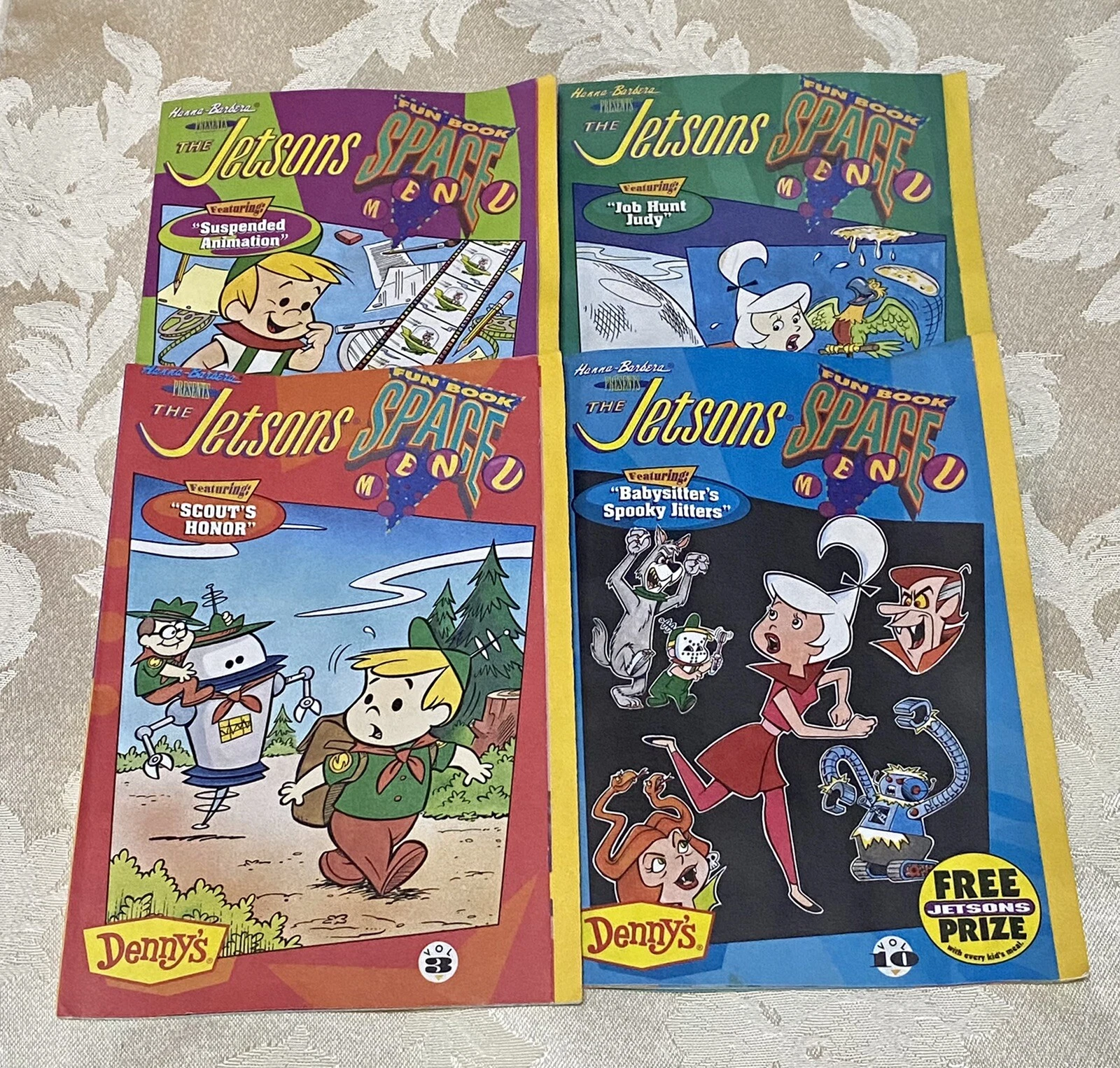 Купить Ибей | Vintage The Jetsons Denny’s Fun Book Space Menu Lot of 4 ...