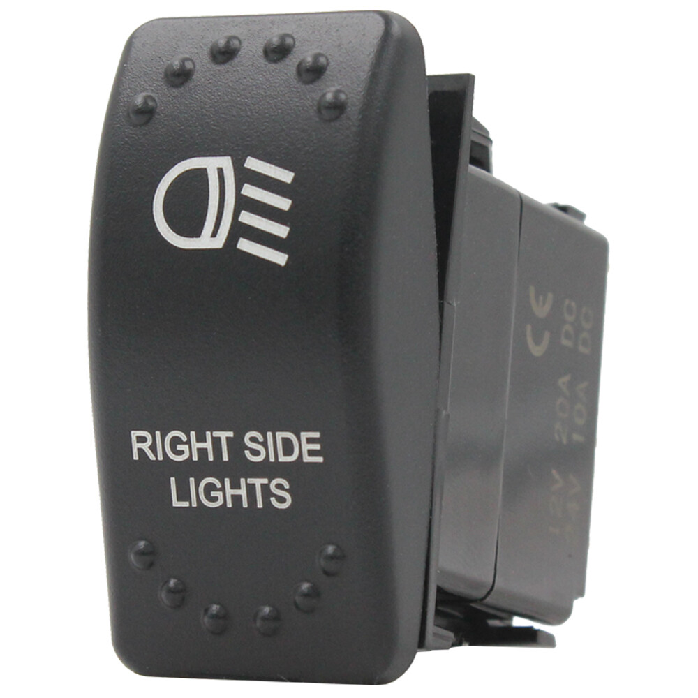Right Side Lights LASER ETCHED Rocker Switch - Blue LED 12v 24v Toggle ...