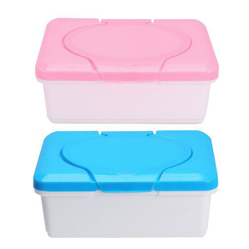 Wet Tissue Storage Box Plastic Case Home Office Wipes Holder with ...