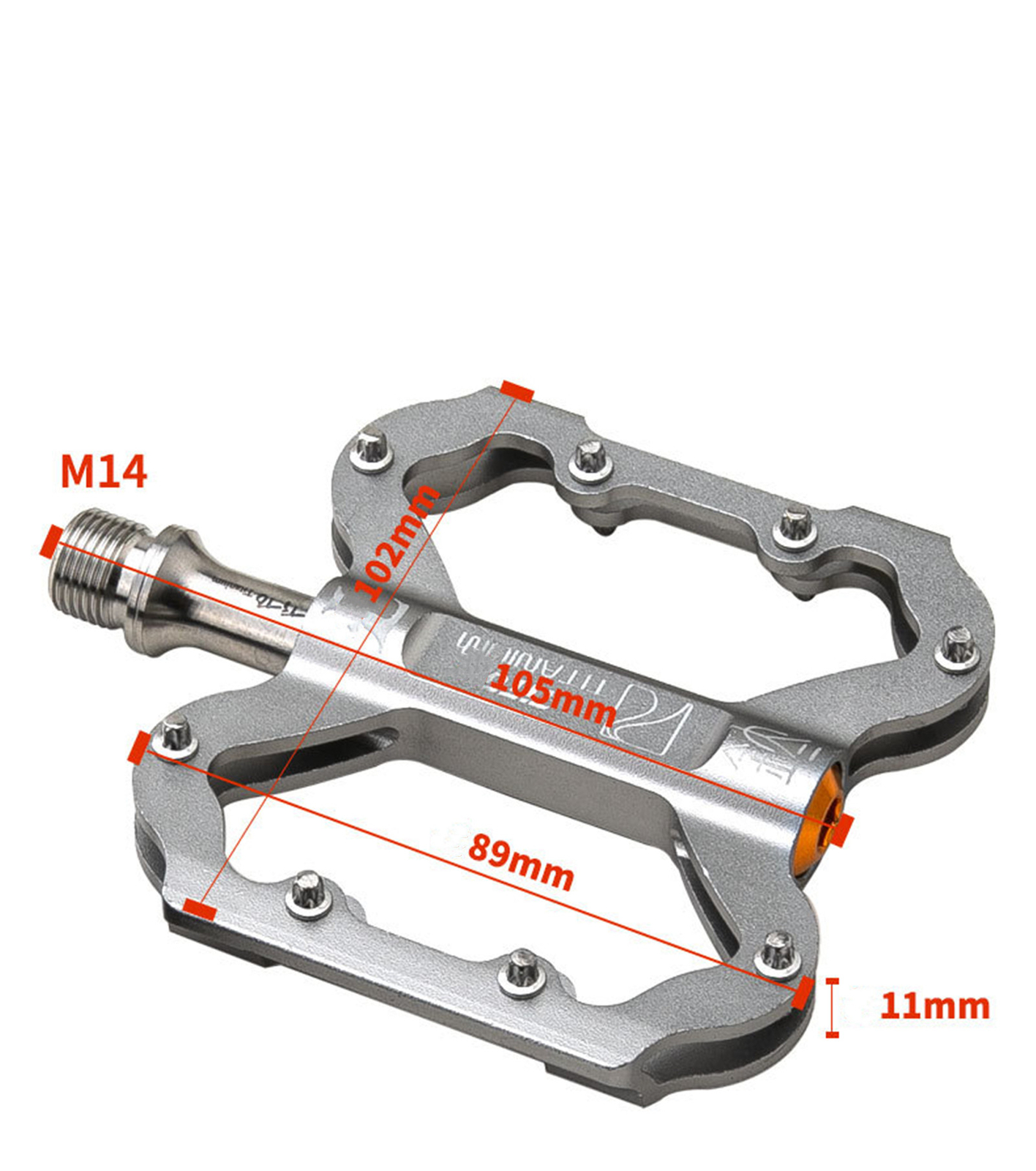 Titanium MTB Bicycle Pedal Mountain Road Bike Flat Pedal 3 Bearing 9/16" | eBay