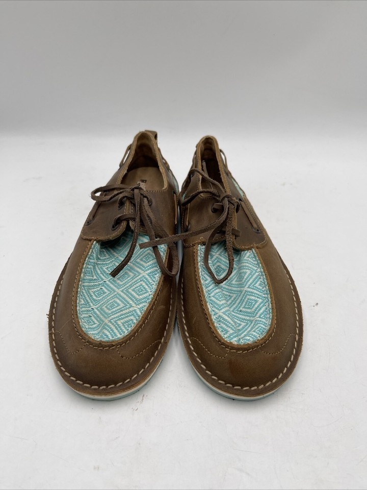 Rank 45 Women's Southwestern Slip-On Casual Shoe Brown/Blue Size 8 | eBay