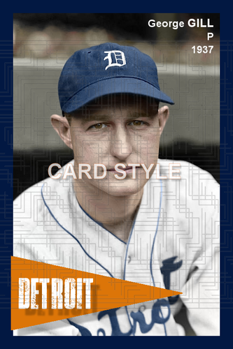 George Gill - 1937 Detroit Tigers - choose a style - colorized print | eBay