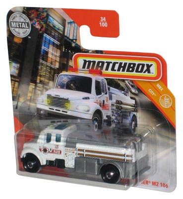 Matchbox MBX City (2019) White Freightliner M2 106 Toy Truck 34/100 ...