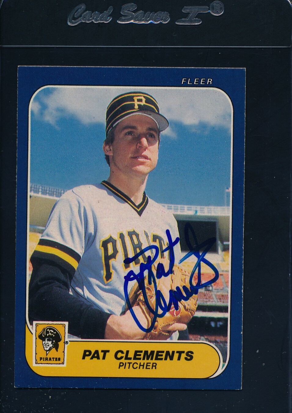 1986 Fleer #606 Pat Clements Pirates Signed Auto *29599 | eBay