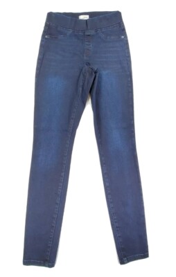 Universal Thread Women's High-Rise Pull Jegging Dark Blue Wash Jeans ...