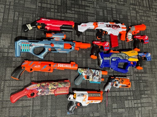 Nerf Guns Huge Lot 13 Guns Strike Guns Rivals Ammo Deadpool Fortnite ...