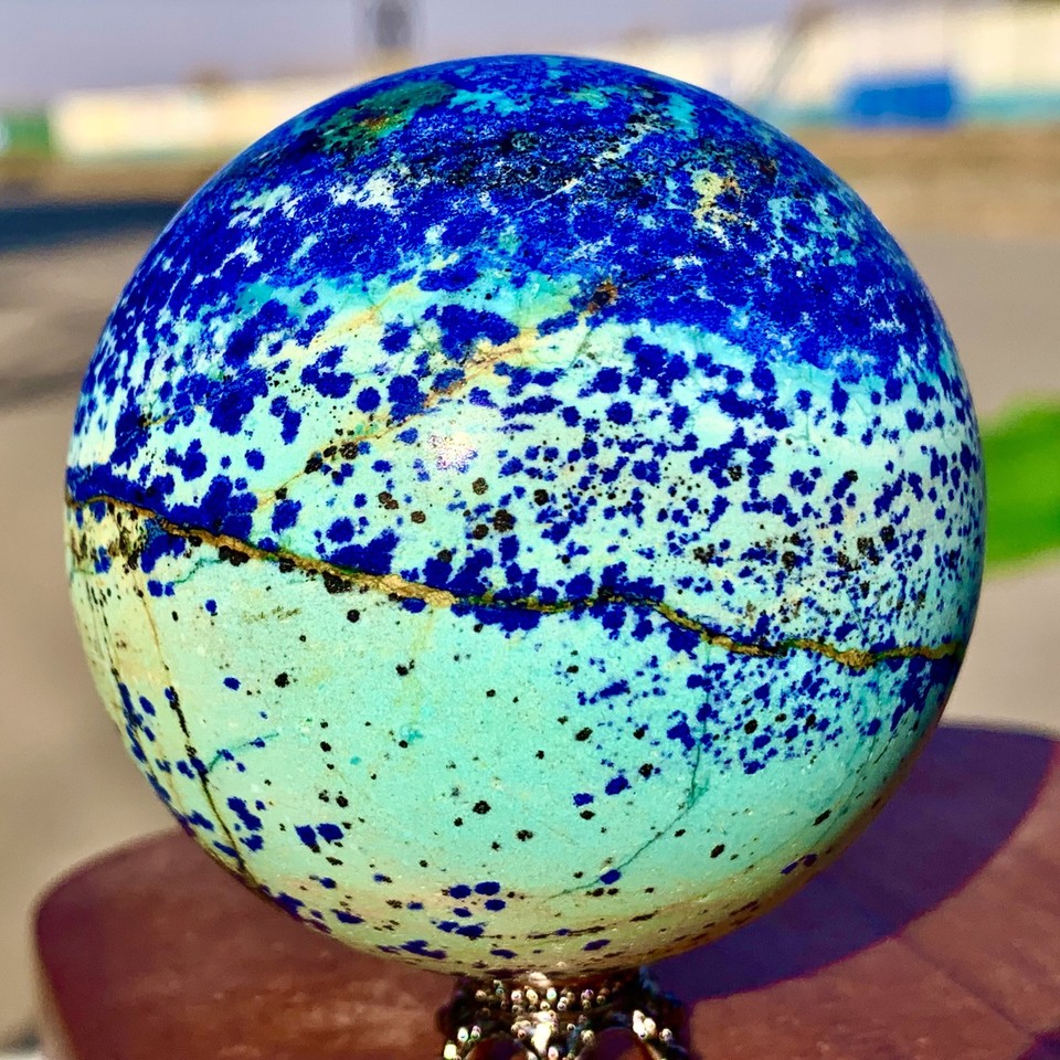 240G BEST Natural Azurite/Malachite ball crystal sphere minerals ...