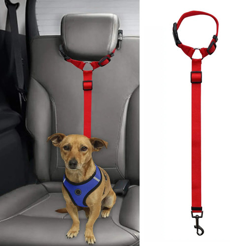 Pet Car Safety Leash Seat Belt Tether Adjustable Dog Cat Harness | eBay