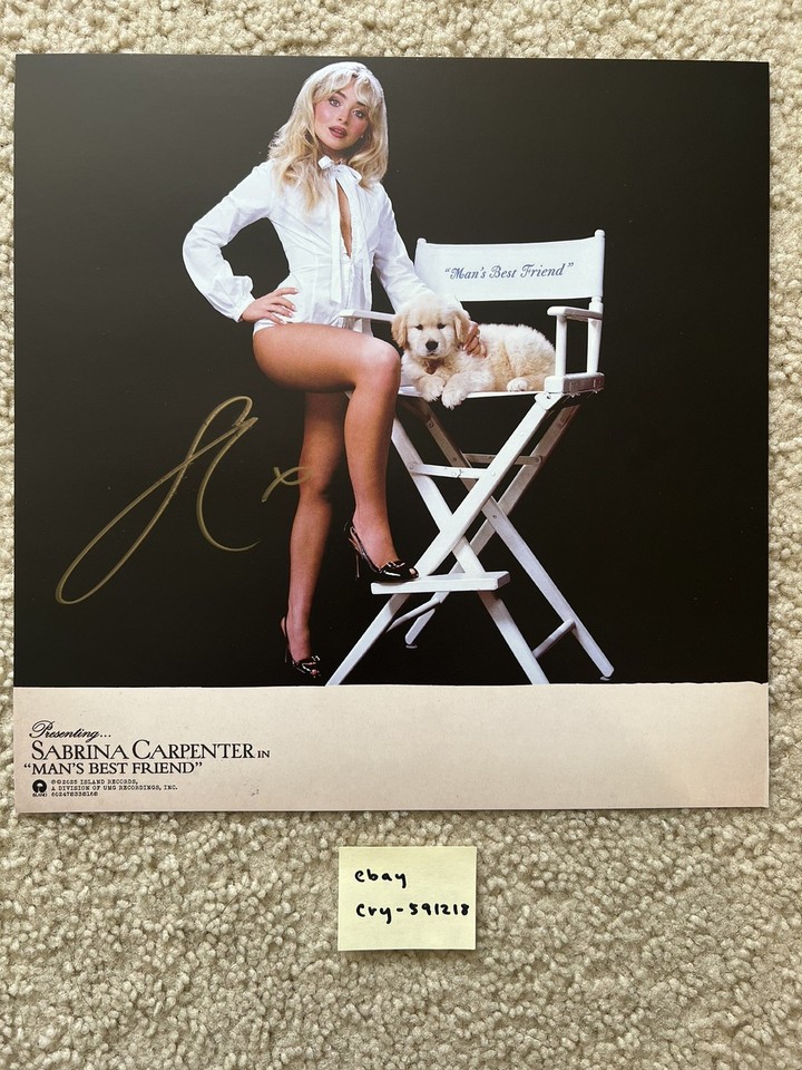 Sabrina Carpenter Man’s Best Friend Signed Vinyl & Insert In Hand Ready ...