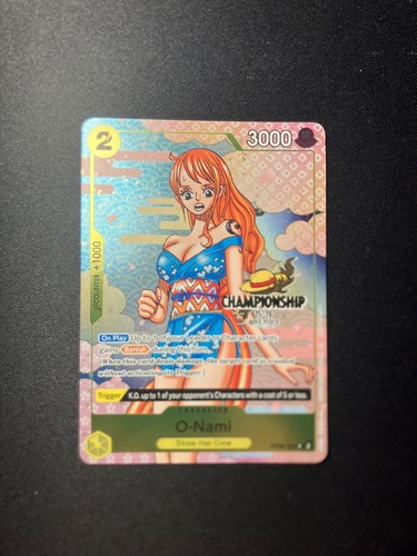 One Piece O-Nami OP06-101 Championship CS 25-26 Nami Promo Card NM | eBay
