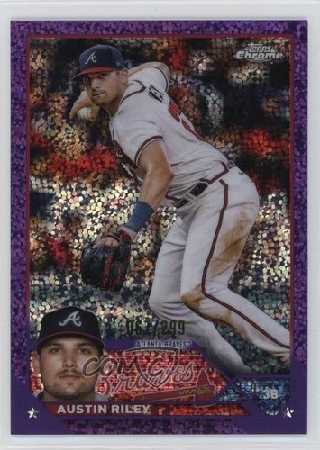 2023 Topps Chrome Purple Speckle Refractor /299 Austin Riley #66 | eBay