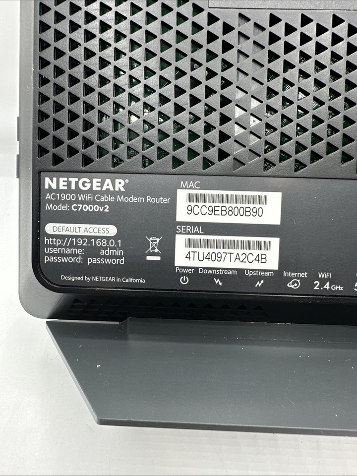 NETGEAR C7000v2 AC1900 WiFi Cable Modem Router with Power Cord | eBay