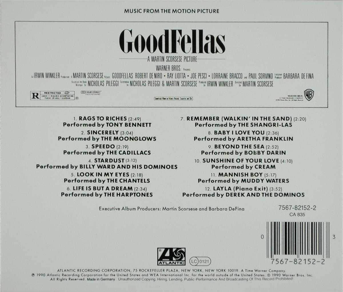 Goodfellas (Music from the Motion Picture) by Various (CD, 1990) for ...