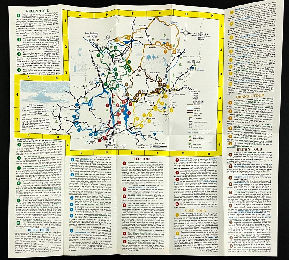 1970s West Virginia Let Yourself Go Scenic Southern WV VTG Travel ...