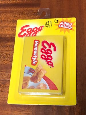 NEW Eggo Homestyle Waffle Box Design Jumbo Eraser Retro Novelty School ...
