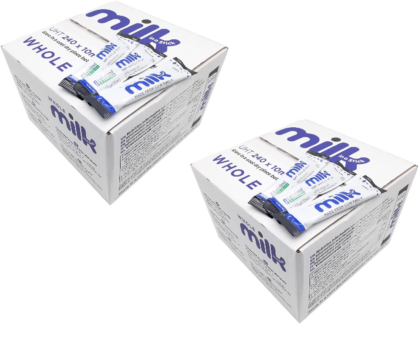 Lakeland Whole Milk 10ml Sticks Sachets Long Life Portions Creamer ...