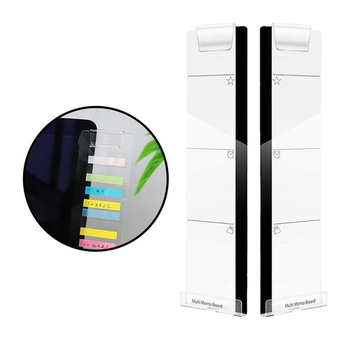 2x Monitor Message Memo Board Side Panel for Sticky Note Desktop ...