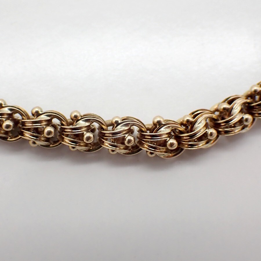 Antique Ornate Chain Necklace 14K Gold Pat 1871 | eBay