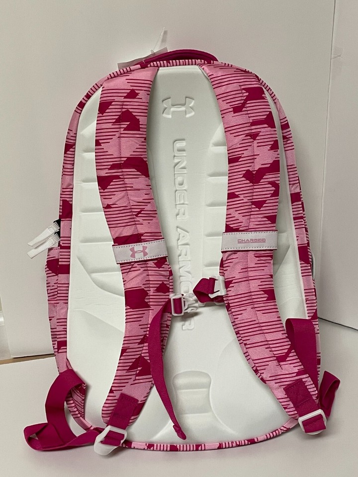 Under Armour Girls UAA Coalition EYBL Backpack Pink White 1353658 654 ...