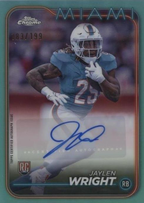 2024 Topps Chrome - Rookie Autographs Jaylen Wright #RA-JWR Aqua ...