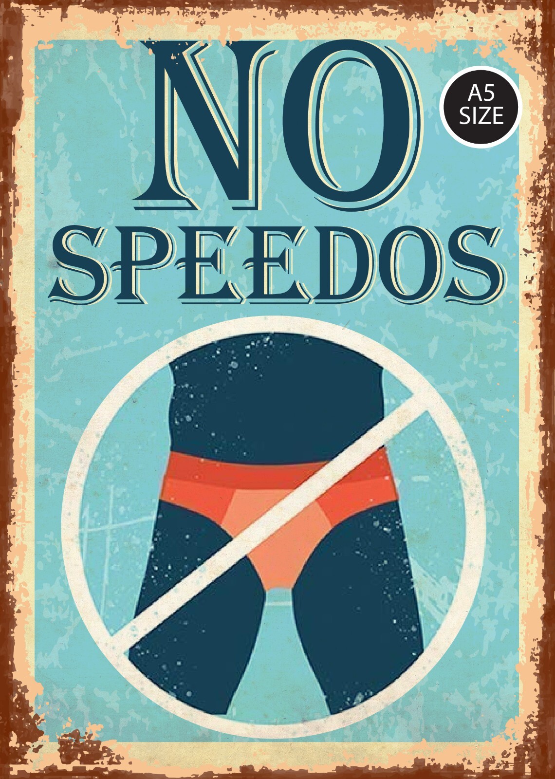 NO SPEEDOS Retro Metal Sign Man Cave Bar Pub Plaque Party Vintage Gift ...