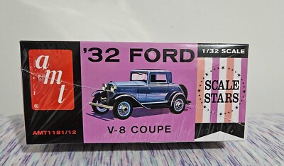 AMT Scale Stars 1932 '32 Ford V-8 Coupe 1/32 Scale Model Kit AMT1181/12 ...