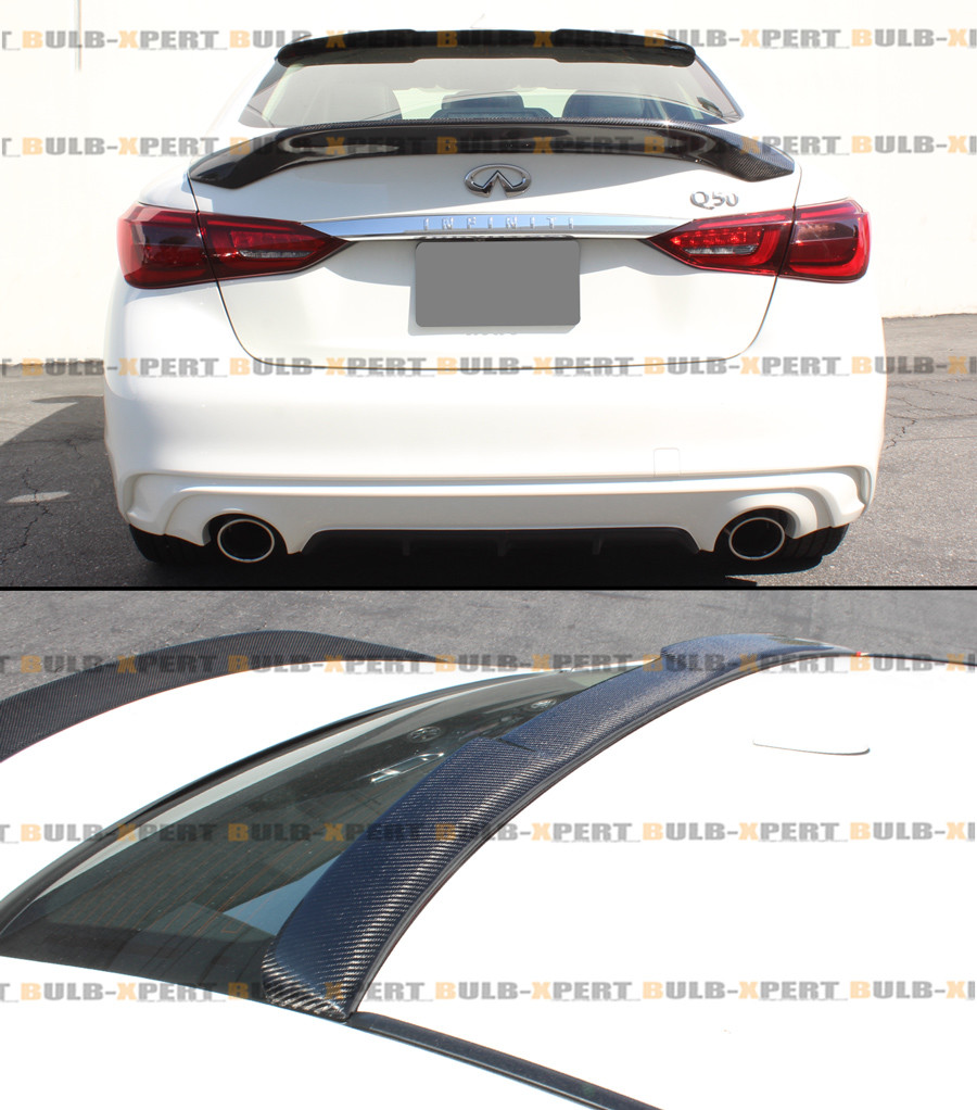 FOR 2014-2023 INFINITI Q50 VIP M4 STYLE CARBON FIBER REAR ROOF WINDOW ...
