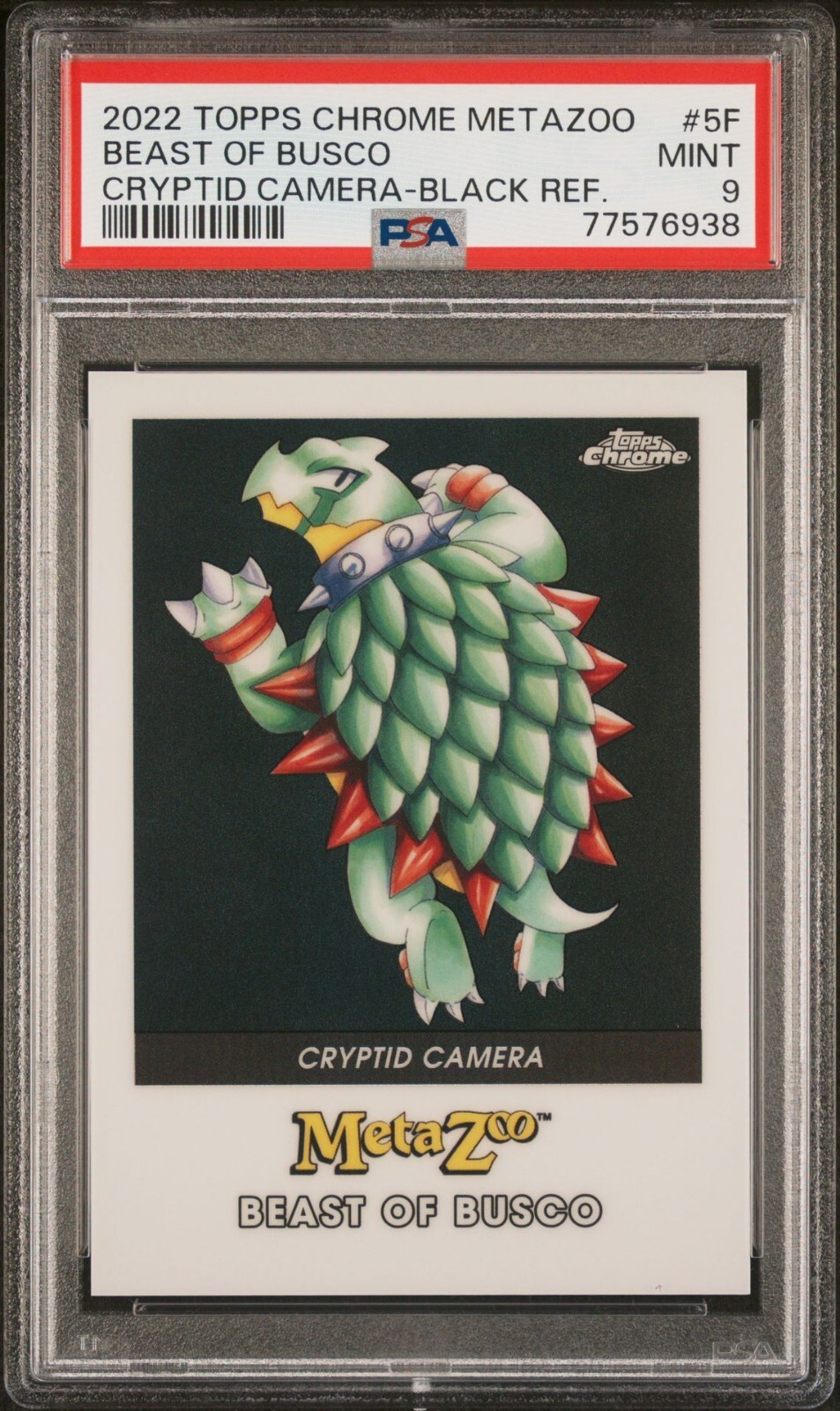 20222 TOPPS CHROME METAZOO #5F BEAST OF BUSCO CRYPTID CAMERA BLACK #/5 ...
