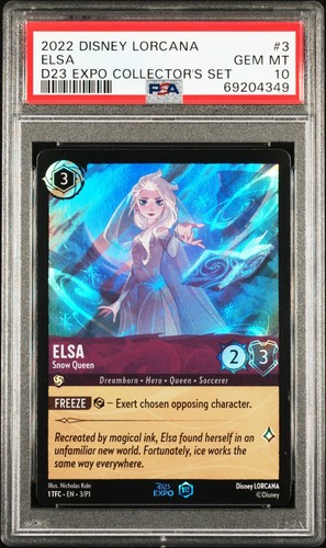 2022 DISNEY LORCANA PROMO D23 EXPO COLLECTOR'S SET #3 ELSA - SNOW QUEEN ...