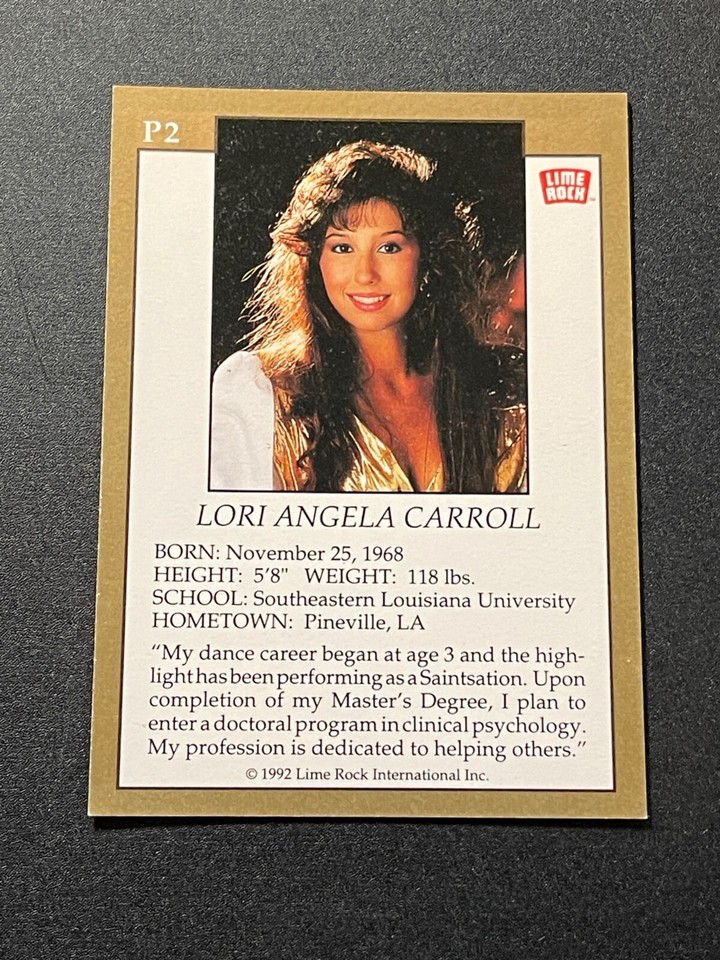 1992 Lime Rock Pro Cheerleaders New Orleans Saints Lori Angela Carroll ...