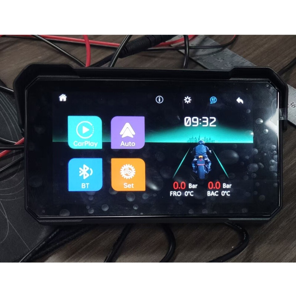 5'' Wireless Portable Carplay/Android Auto Motorcycle GPS Waterproof ...