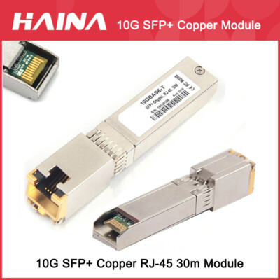HAINA 10G SFP+ to RJ45 Copper Module 10gb SFP 30M For Cisco Mikrotik TP ...