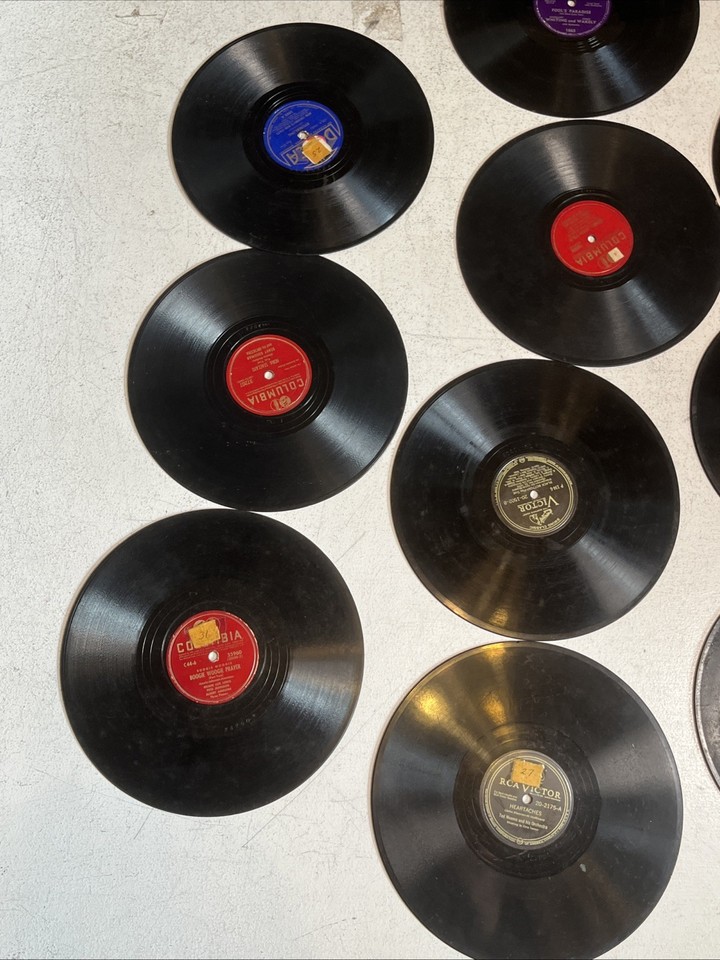 Lot of 10 Shellac 78 RPM Records for Arts & Crafts – Unplayable Damaged ...