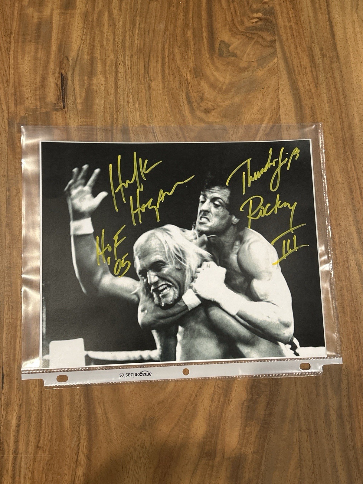 Hulk Hogan Autographed Rocky III Photo Thunderlips HOF 05 Inscription ...