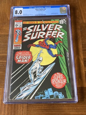 Silver Surfer 14 CGC 8.0 OW/White (Classic Spider-Man Crossover!!) #014 ...