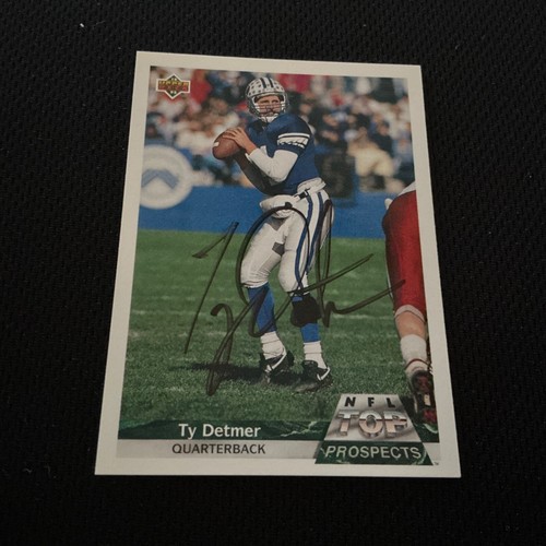 Autographed 1992 Upper Deck TY DETMER rookie insert card #G11 | eBay