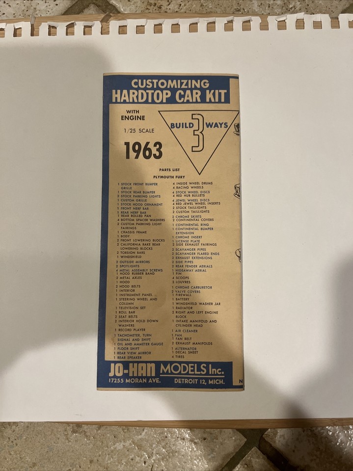 model car kits vintage - 1963 Customizing Car Kit | eBay