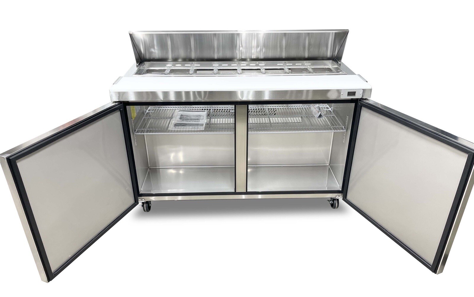 NEW 60” SANDWICH PREP UNIT PREP TABLE Cooler 16 Pan Refrigerator Sub ...